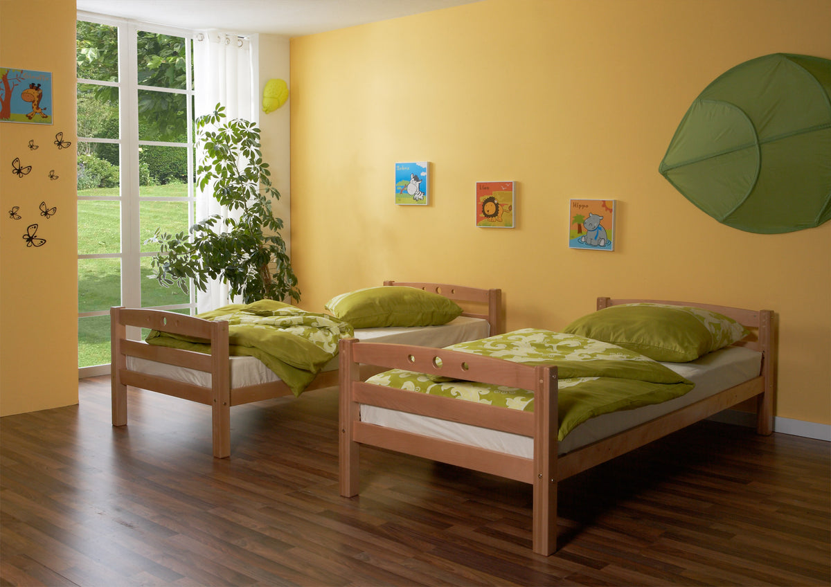 Etagenbett Doppelbett Stockbett Lupo Buche massiv Natur teilbar– Möbel Klar